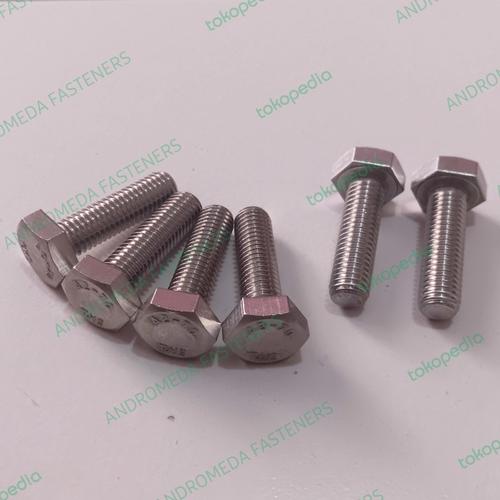 Jual BAUT STAINLESS M12x40 / BAUT HEX STAINLESS M12x40 / HEX BOLT SS304 ...