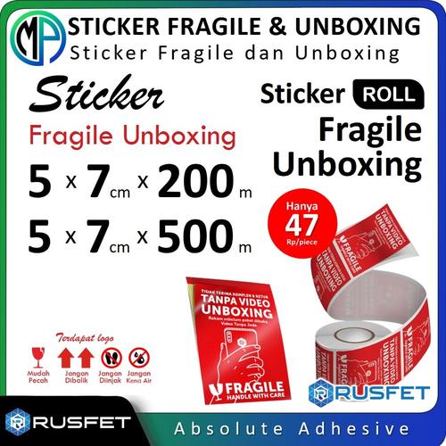 Jual Sticker Stiker Video Fragile & Unboxing 5cm x 7cm Chromo Harga ...