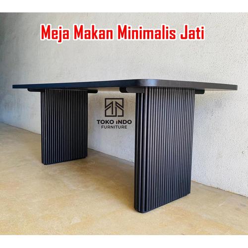 Jual Meja Makan Minimalis Kayu Jati, Meja Makan Black Hitam Minimalis ...