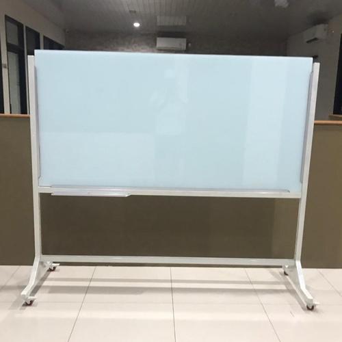 Jual Glassboard Standing 100 x 200 cm - Papan Tulis kaca Standing Kaki ...