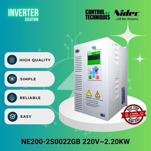 Jual INVERTER NE200 2.20kw/ 1HP 220V/1PH VSD/VFD NIDEC CONTROL ...