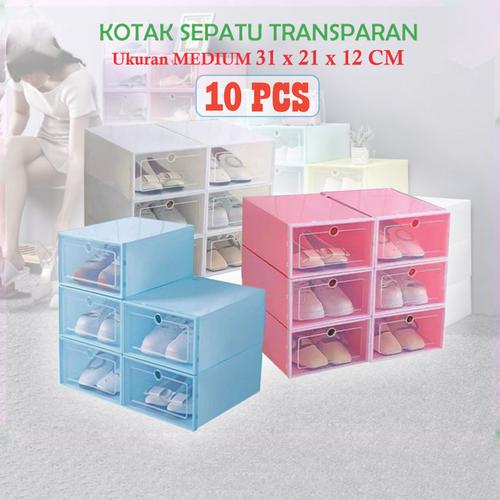 Jual Kotak Sepatu Lipat / Shoe Box / Kotak Sepatu Transparan Kecil ...