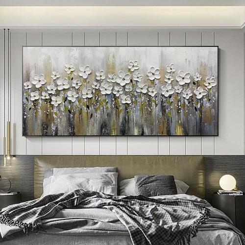 Jual lukisan bunga timbul dekorasi hiasan dinding kamar ruang tamu ...