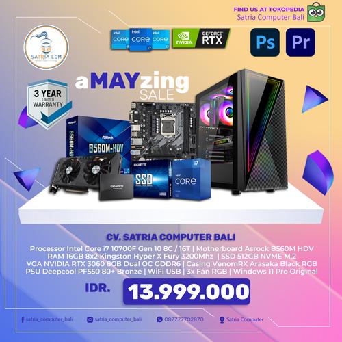 Jual RAKITAN PC GAMING Intel Core i7 10700F / 16GB/ RTX 3060/SSD 512GB NVME - Kota Denpasar ...