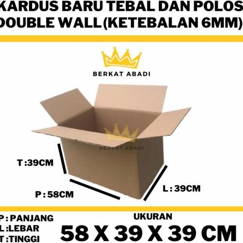 Jual kardus double wall uk 58 x 39 x 39 karton box double wall sangat ...