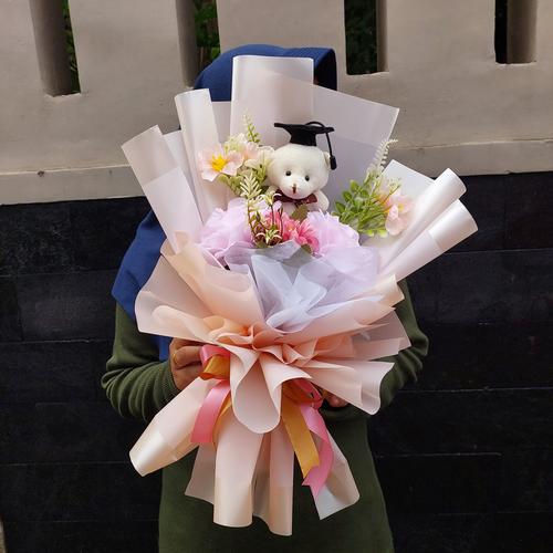 Jual Buket Wisuda Teddy + Bunga Graduation - Jakarta Timur - Catsaurus ...