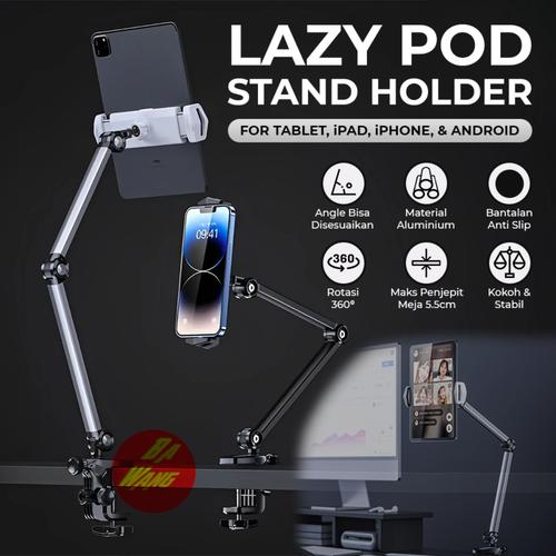 Promo Lazy Pod Holder Jepit Meja Stand Dudukan Tablet HP iPad Handphone ...