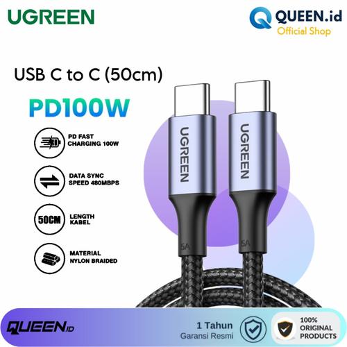 Jual UGREEN Kabel Data Charger USB TYPE C To C PD 5A 100W 50cm QC 4.0 20478 - Kab. Tangerang ...