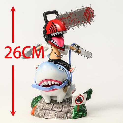 Jual Mini Figure Chainsaw Man - Denji / Chainsaw Devil Ride on Shark ...