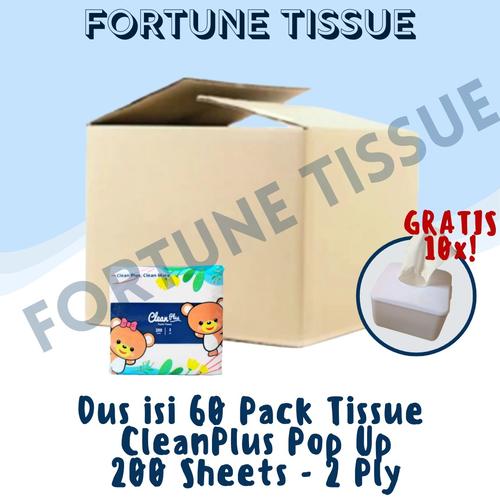 Jual 1 BALL Tisu Tissue POP UP CLEAN PLUS Isi 60 Pack 200 Sheet 2 Ply ...