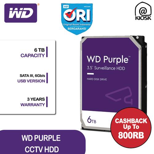 Promo WD Purple 6TB - CCTV HDD - Internal Hard Disk Surveillance Cicil ...