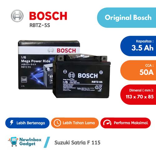 Jual Aki Motor Suzuki Satria F 115 Bosch RBTZ-5S ORIGINAL - Jakarta ...