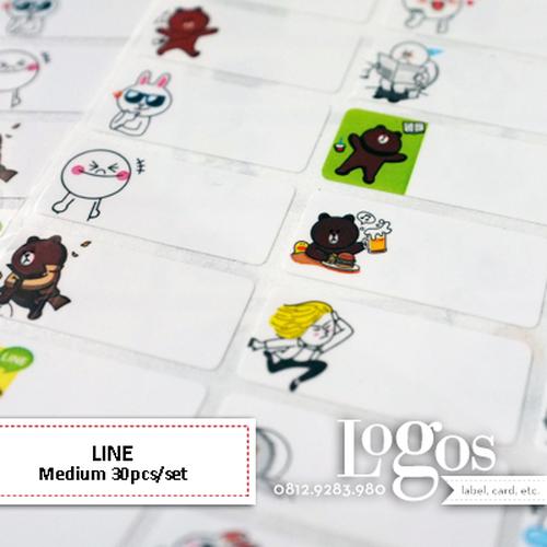 Jual Stiker label nama anak karakter sticker waterproof MEDIUM label ...