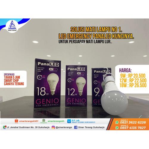 Jual Lampu Emergency LED Panaled Genio 9Watt, 12Watt, 18Watt Lampu ...