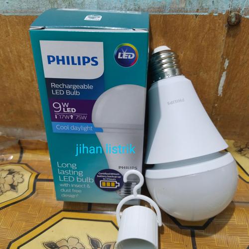 Jual lampu led bulb emergency 7,5w/9w putih philips E27 220V/lampu darurat - 7,5watt - Jakarta ...