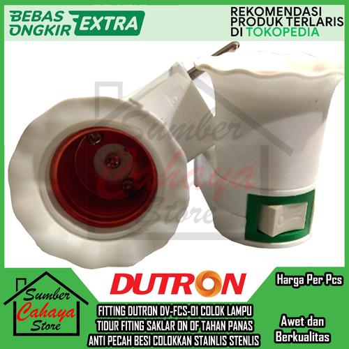 Jual FITTING DUTRON DV-FCS-01 COLOKKAN LAMPU TIDUR SAKLAR TOMBOL ON OF ...