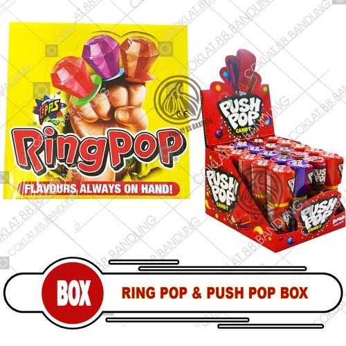 Jual Permen Ring Pop Candy 10gr Push Pop Candy 14gr 1 Box - RING POP ...