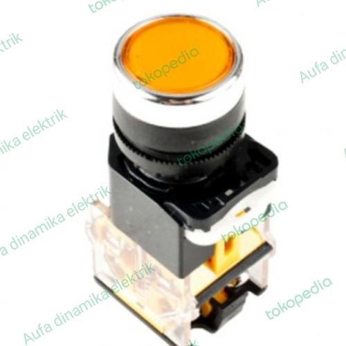Jual Push Button Flat Button 22mm Selt Return LA38-11 push button 22mm ...