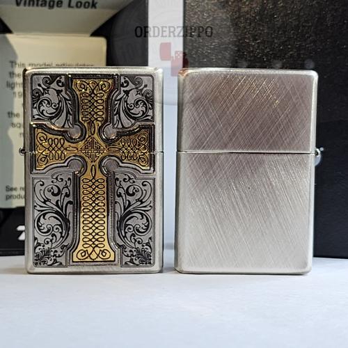 Jual Zippo Original Vintage 1937 Golden Cross Emblem Design Silver Japan - Jakarta Selatan ...