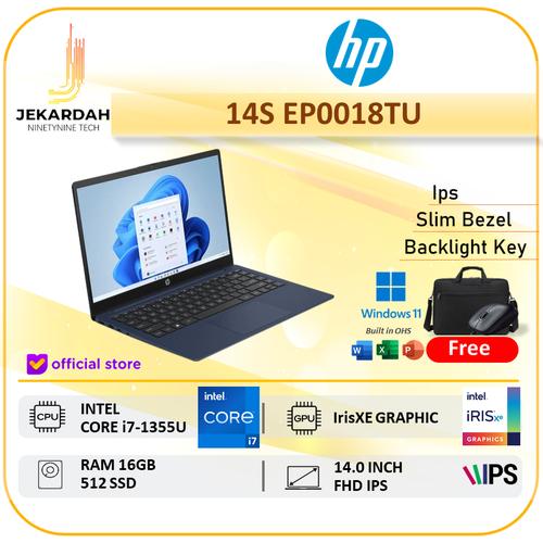 Promo Hp 14S EP0018TU i7 1355U 16gb 512 ssd Iris xe Win 11 + Ohs 14 ...