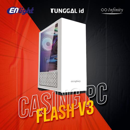 Jual CASING PC INFINITY Flash V3 ATX mATX GAMING CASE TEMPERED GLASS ...
