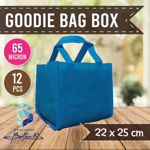 Promo Goodie Bag Box 22 x 25 / Tas Spunbond Alas Kotak - biru doraemon ...