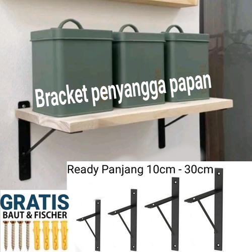 Jual BRACKET BESI SIKU /RAK AMBALAN BESI SIKU PENYANGGA PAPAN - Hitam ...