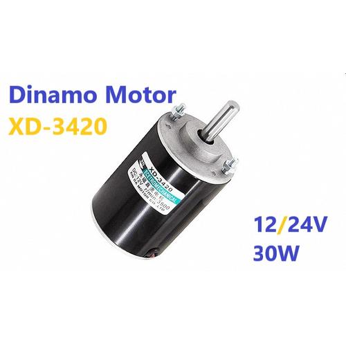 Jual Dinamo Motor XD-3420 DC 12V/24V 30W (8194) - Dinamo 24V+brac ...