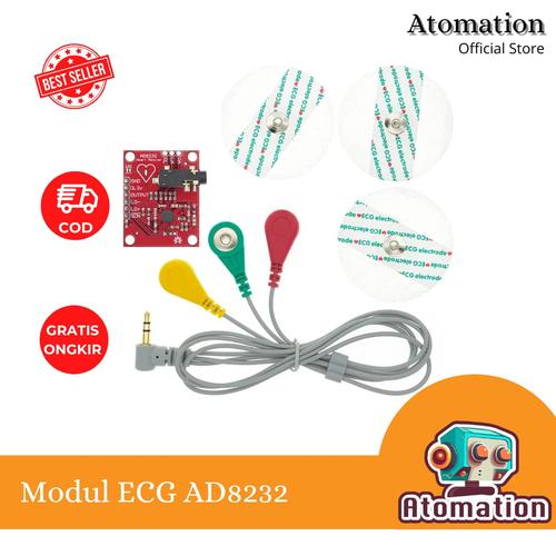 Promo Modul ECG EKG AD8232 Heart Pulse Rate Monitor Sensor Detak ...