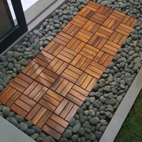 Jual Decking Tile kayu jati Garden tile Teak Lantai Kebun-teras-kolam ...