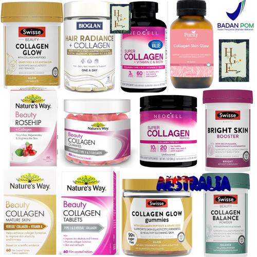 Jual swisse beauty collagen glow with collagen peptides 120tab ...