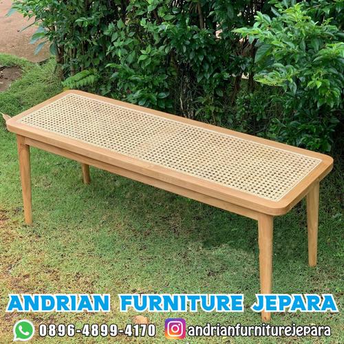 Jual BANGKU BENCH KAYU JATI - KURSI BENCH ROTAN KAYU JATI - KURSI TERAS ...