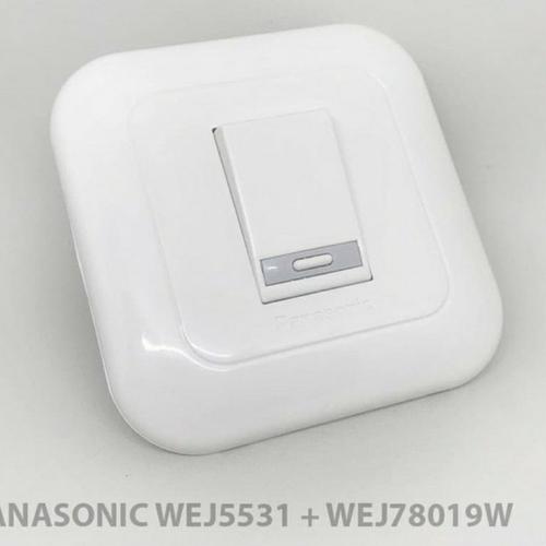 Jual PANASONIC SAKLAR HOTEL ENGKEL 1G 2W WIDE SERIES PUTIH 1 GANG 2 WAY ...