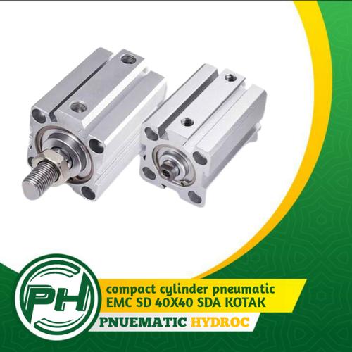 Jual compact cylinder pneumatic EMC SD 40X40 SDA KOTAK - Jakarta Barat ...