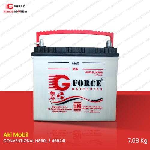 Promo Aki Mobil Gforce NS60L / 46B24L CONVENTIONAL 45AH 12V Cicil 0% 3x ...