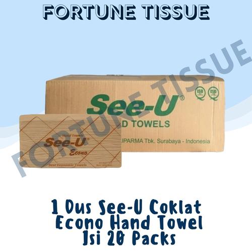 Jual DUS Tisu Tissue Hand Towel See-U Econo Coklat 20 Packs 150 Sheet 1 ...