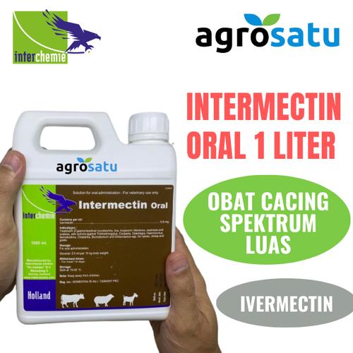 Jual Intermectin Oral 1 Liter Obat Cacing Gudik Sapi Kambing Domba Kuda ...