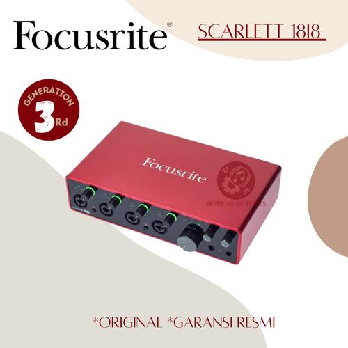 Jual Focusrite Scarlett 18i8 3rd Gen Original USB Audio Interface ...