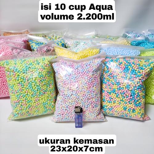 Jual Butiran styrofoam warna warni kemasan jumbo colourful floam - Mix ...