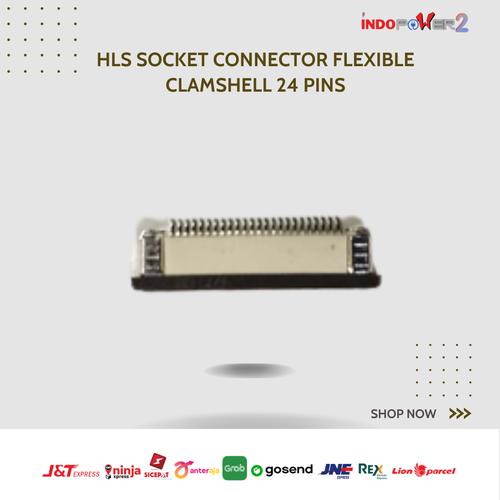 Jual Soket Konektor 24 pin HLS Socket Connector Flexible Clamshell 24 ...