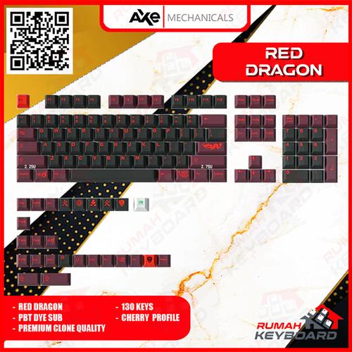 Jual KEYCAP - KEYCAPS - CHERRY - RED DRAGON - PBT - DYE SUB - RED ...