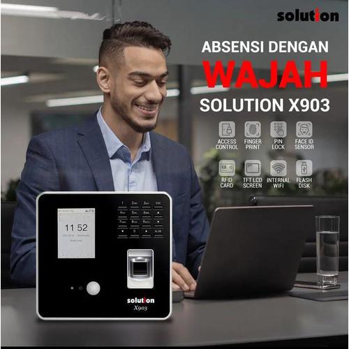 Promo Solution X903 Mesin absen suport face+finger+kartu Cicil 0% 3x ...