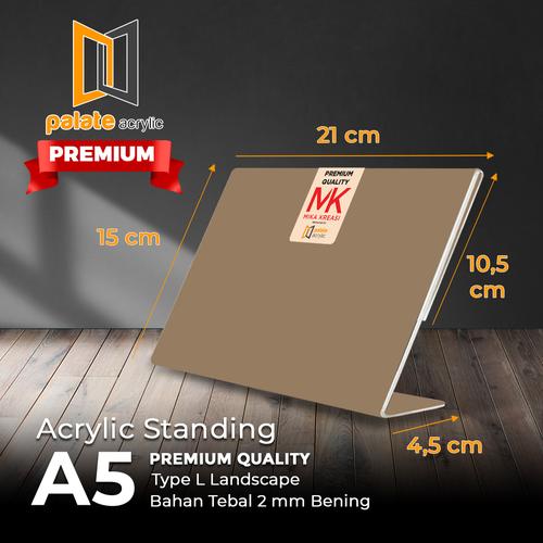 Jual Akrilik Tent Holder / Acrylic Tempat Brosur A5 L Landscape Premium ...