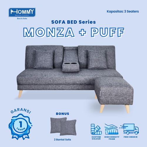 Promo HOMMY Sofa Bed Monza + Puff (CUP HOLDER) Sofa Bed L + FREE BANTAL! - Daphnie - Kab ...