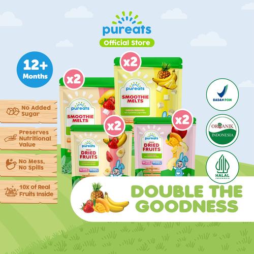 Promo Pureats Bundle Freeze Dried Fruits Dan Smoothie Melts Mix - Snack ...