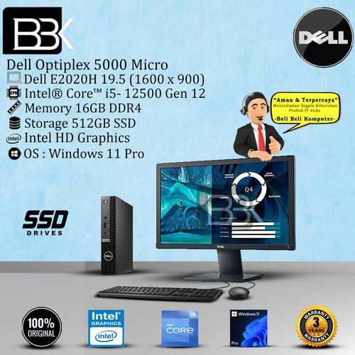 Jual PC DELL Optiplex 5000 Micro i5-12500T 16GB 512GB SSD W11PRO+LED ...
