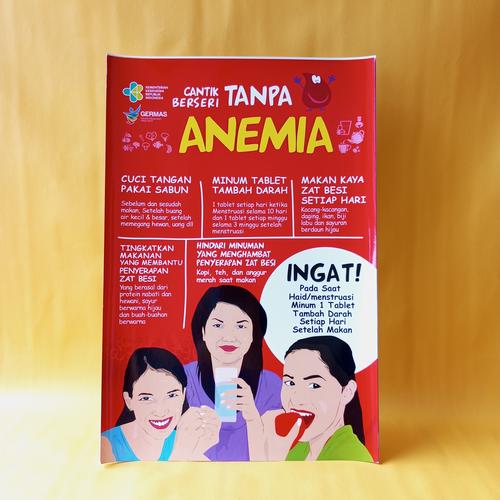 Jual Poster Kesehatan | Poster Cantik Berseri Tanpa Anemia | Poster ...