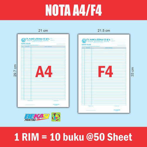 Jual Cetak Nota Bon Invoice 3 Rangkap / Ply - Carbonless Tanpa Karbon ...