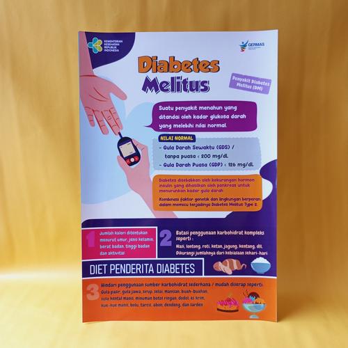Jual Poster Kesehatan | Poster Diabetes Melitus | Nilai Normal Gula ...