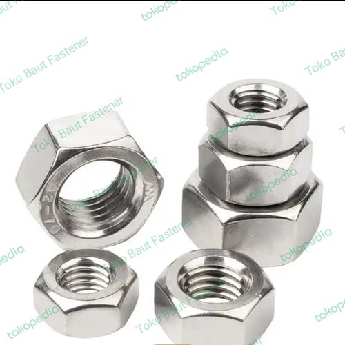 Jual SS304 Stainless Steel Mur / Hex Nut M3 M4 M5 M6 M7 - M4 K7 - Kota Bekasi - Baut Fastener ...